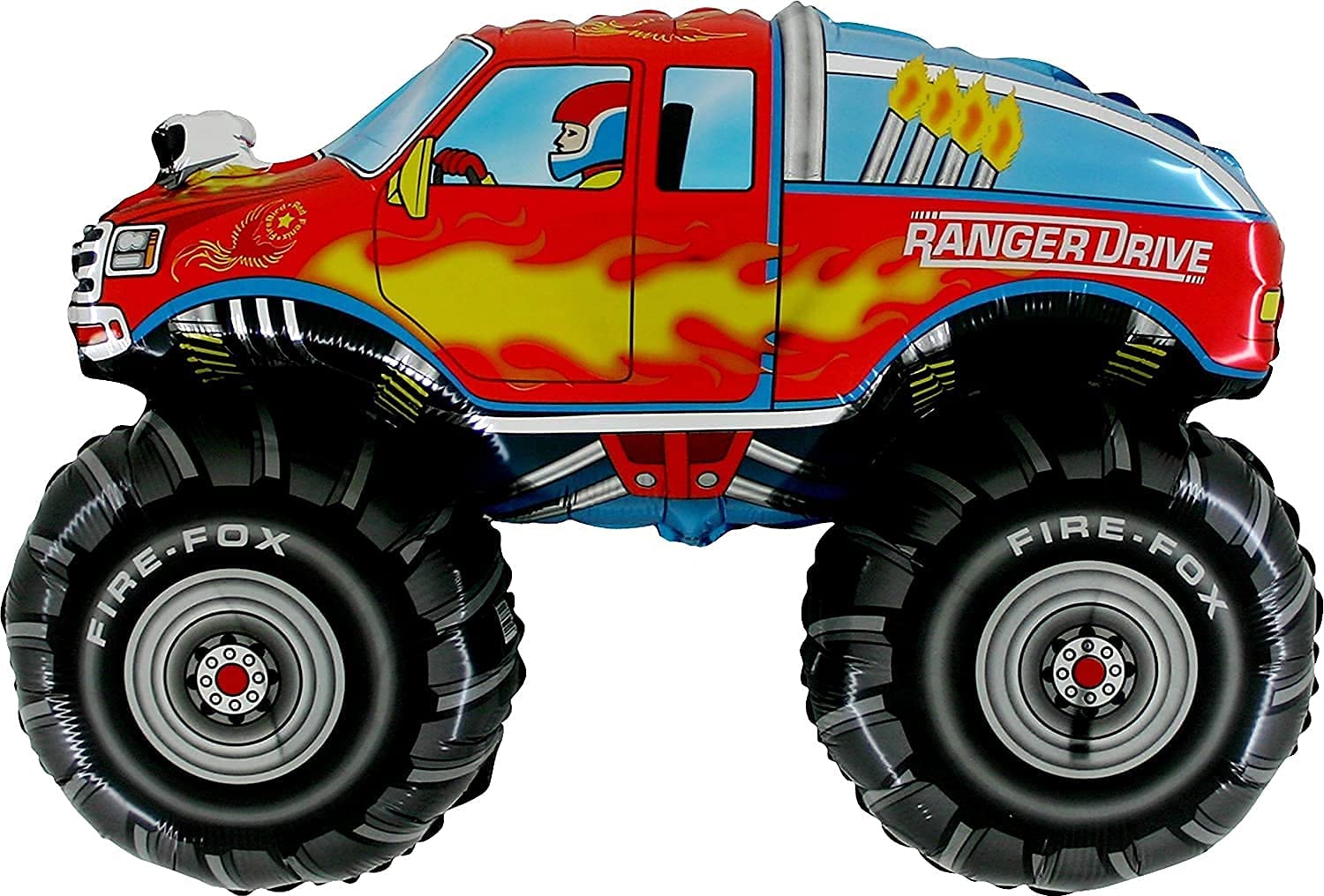 Monster Truck Rally Party Supplies Birthday Balloon Bouquet Decorations 3 Trucks