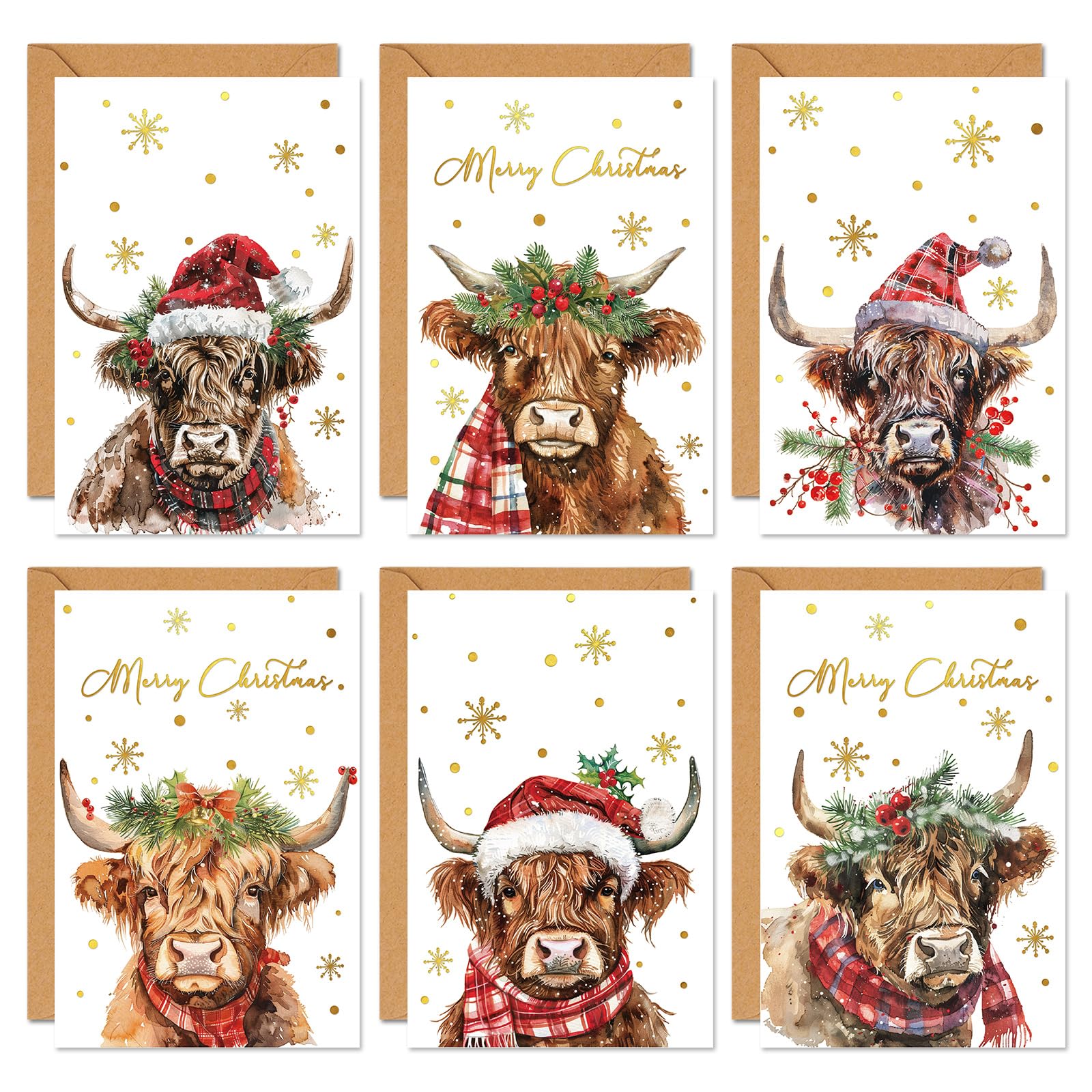 Whaline 36 Pack Halloween Greeting Cards with Sticker Envelope Vintage Ghost in Nature Blank Note Cards Bulk for Party Invitations