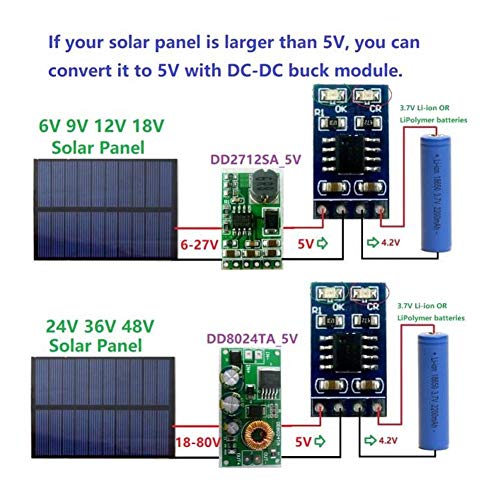 SD05CRMA 4.4-6.5V Input Solar Panel Dedicated Charging Module 18650 LiPo Li-ion Lithium Battery Controller Module(with Pin)