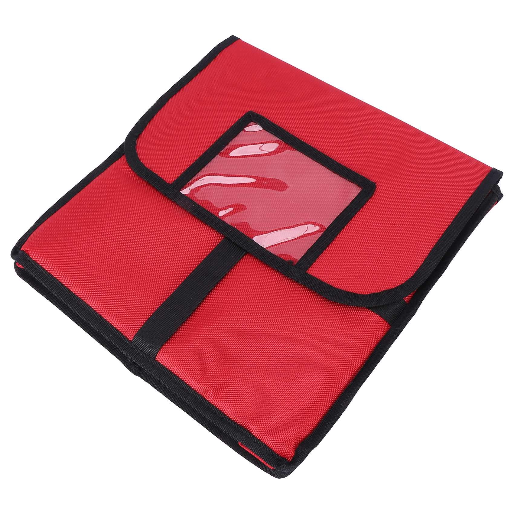 SWEDEN Insulated Pizza Food Delivery Bag Professional Pizza Delivery Bag Moisture-Proof Pizza Box, Red