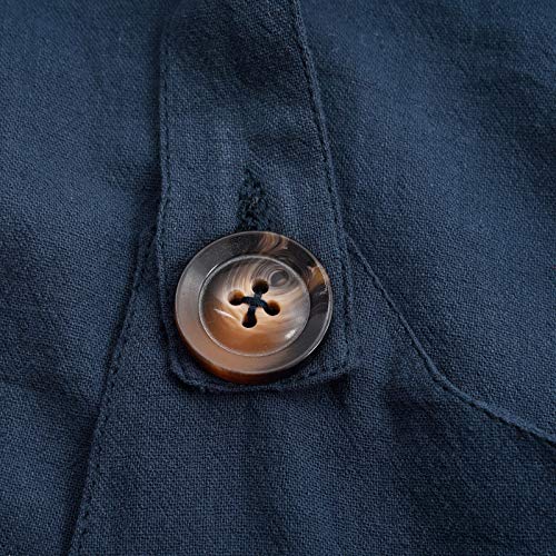 Sdeycui Women Casual Sleeveless Pockets Linen Rompers Long Pants Jumpsuits Pocket(Blue, XXL)