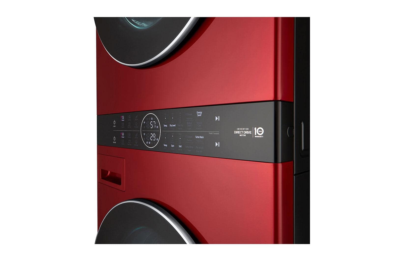 LG WKEX200HRA WashTower Washer and Dryer with TurboWash (Candy Apple Red)