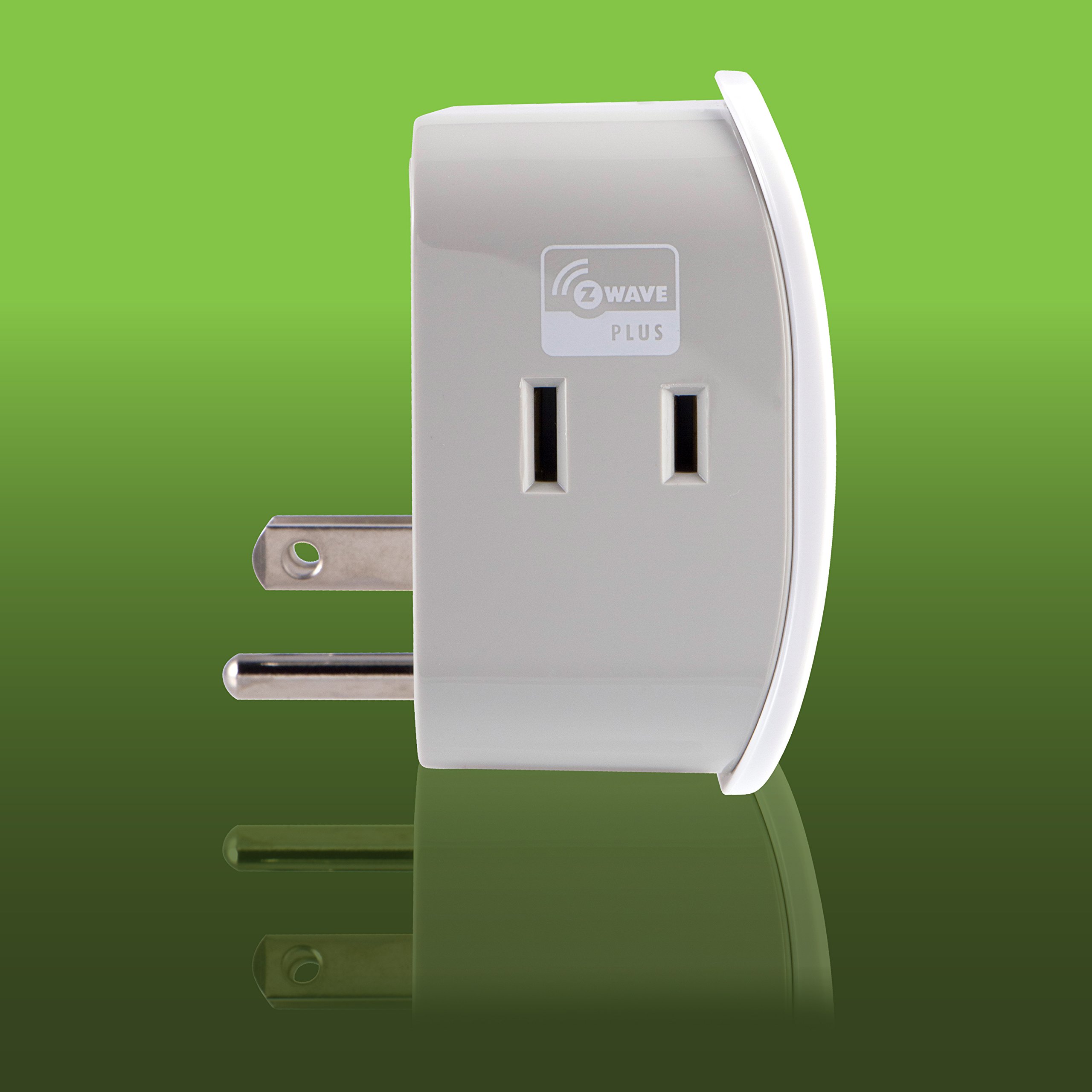 JASCO Z-Wave Plus Smart Dimmer Plug, 1 Polarized Outlet, Full Dimming, Repeater/Range Extender, Zwave Hub Required, Works with SmartThings Wink and Alexa, 28166 , White