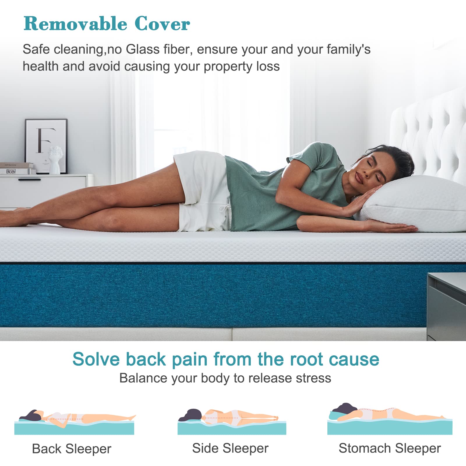 IYEE NATURE Full Mattress 8 inch Memory Foam Mattresses Bed mattress-in-a-Box/Full Size Mattress