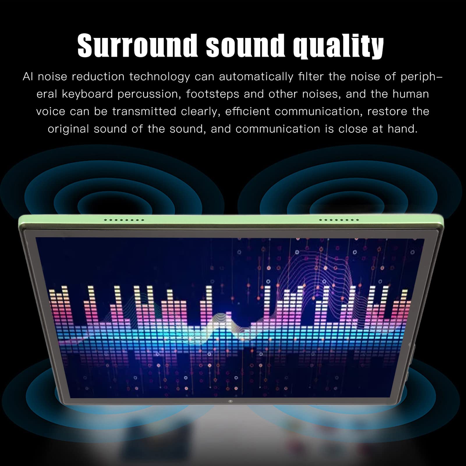 Tablet PC, 128GB Expandable IPS HD Display 100240V Octa Core CPU 10.1 Inch Tablet 2.4G 5G WiFi 4GB RAM 128GB ROM 2 Card Slot for Work (US Plug)