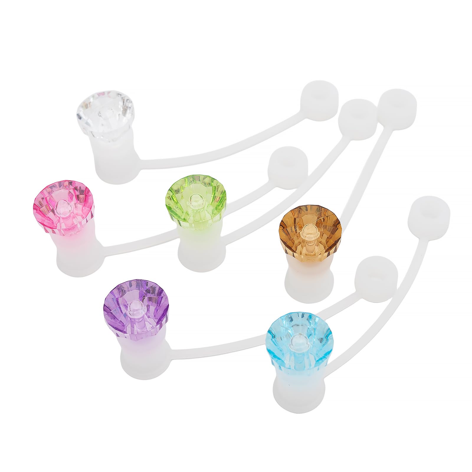 SOURIMA 6PCS Masonry Straw Cap Dust-Proof Straw Cap Reusable Drinking Straw Caps Suitable for 10mm Straw Food Grade Silicone Material Mix Colors Portable and Dust Plug Cover Protectors