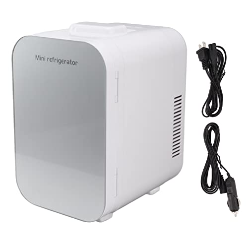 JAQS Mini Fridge, ABS Portable Personal Fridge Low Noise for Office (US Plug 110V)