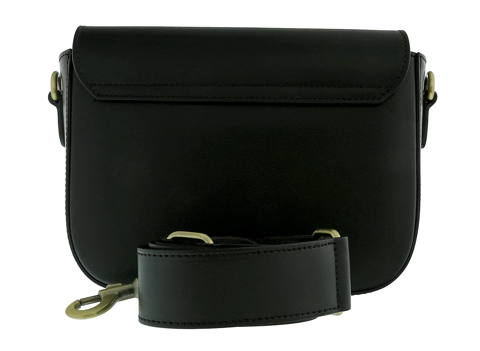 Pierre Cardin Black Leather Medium Vintage Classic Square Shoulder Bag for womens