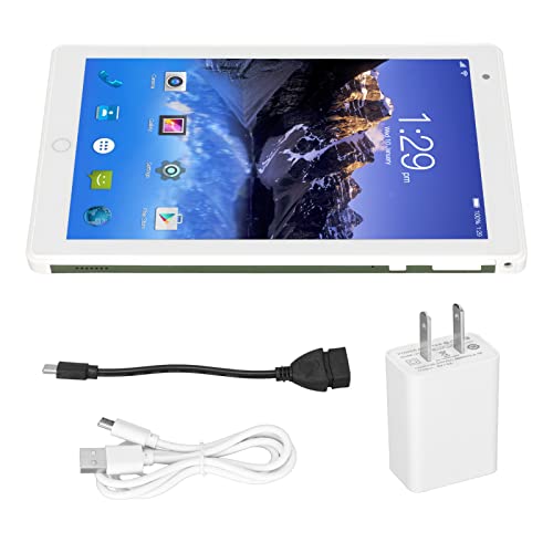 LMOLING 8 Inch Tablet, 4GB RAM 64GB ROM Calling Tablet, Support 128G TF Card, 1920X1200 IPS, 100‑240V Green Tablet Computer with Dual Camera(USA)