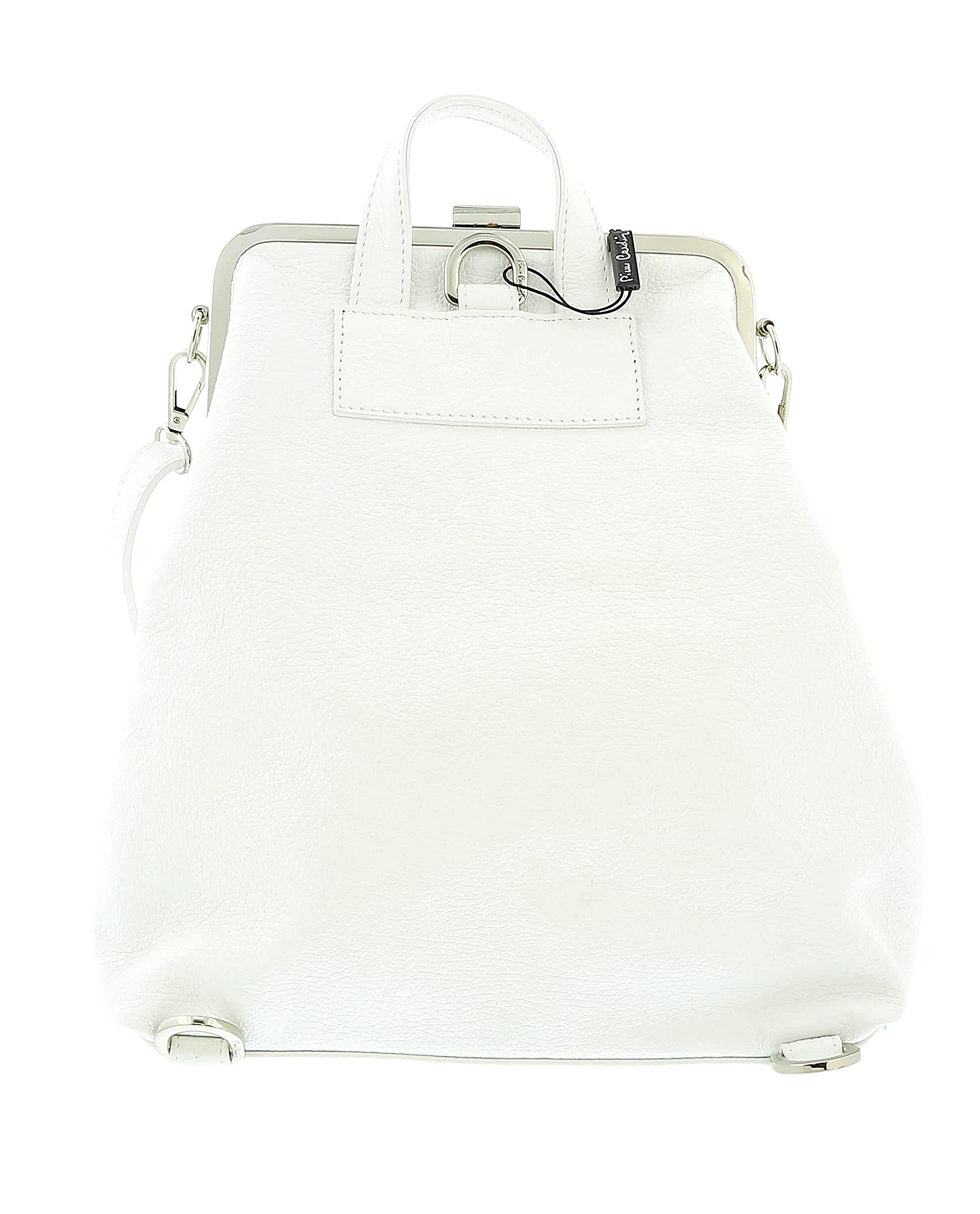 Pierre Cardin White Leather Medium Vintage Shoulder Crossbody Bag for womens
