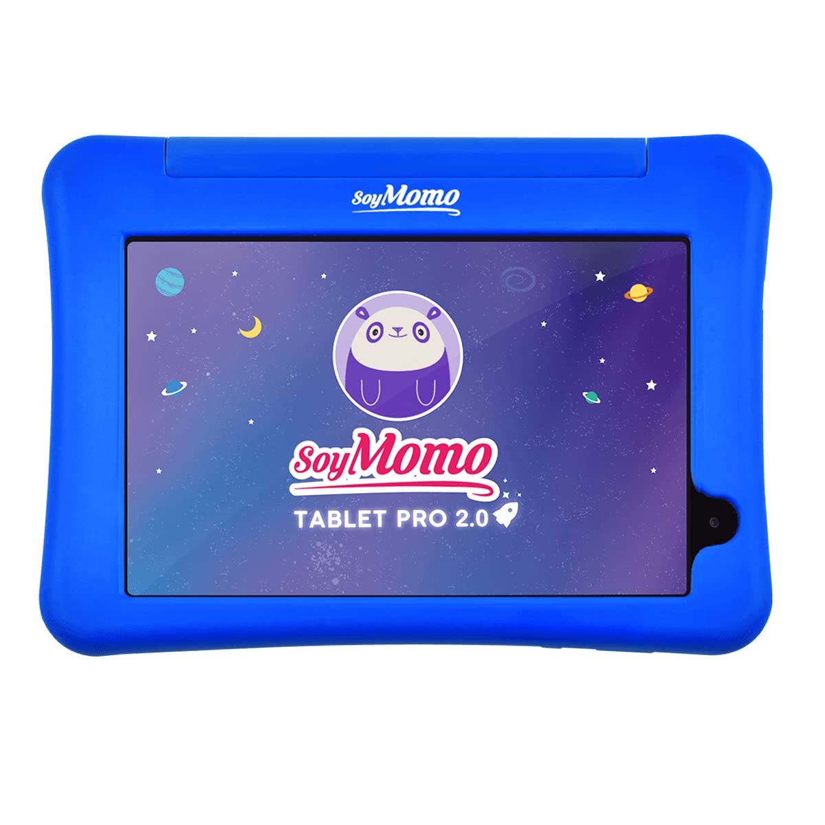 SoyMomo Anti-cyberbullying Tablet for Kids with Remote Parental Control App, WiFi, Bluetooth, 8” Screen, 64GB Memory, 4GB RAM, Camera, 5000 mHa, Extra Durable Silicone Case (Blue)