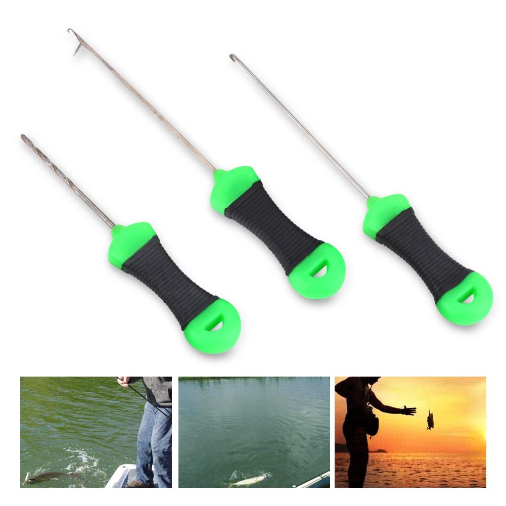 Meiyya Carp Rig Tools, Convenient to Use Eco‑Friendly 3Pcs Fishing Bait Needle, Fishing Accessory for Fisherman