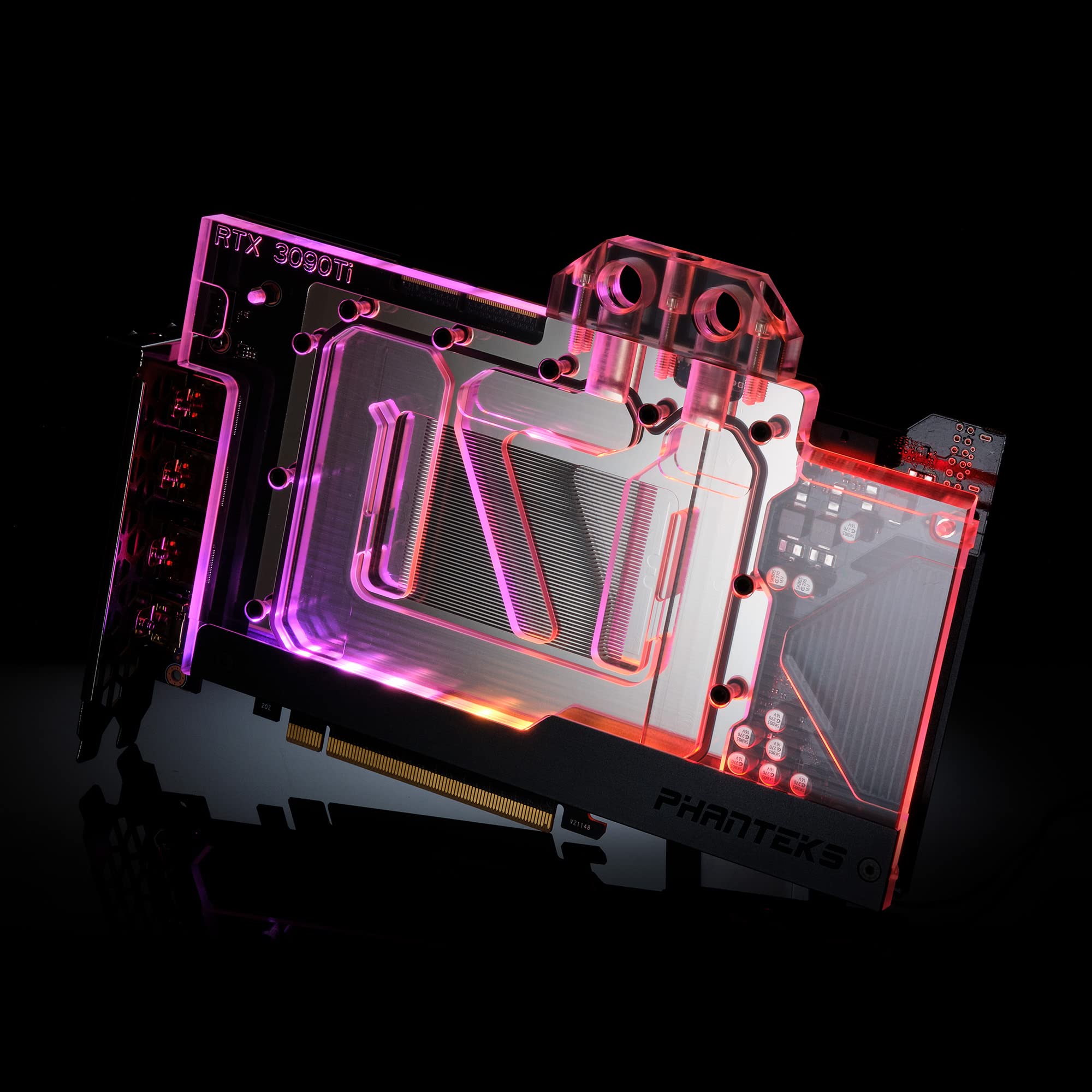 Phanteks (PH-GB3090TIGB_BK01_BP) Glacier G3090Ti GIGABYTE for GIGABYTE AORUS Xtreme/Gaming RTX 3090 Ti, Nickel-Plated Copper Block, Acrylic, Aluminum Cover Plate, Digital-RGB, Black