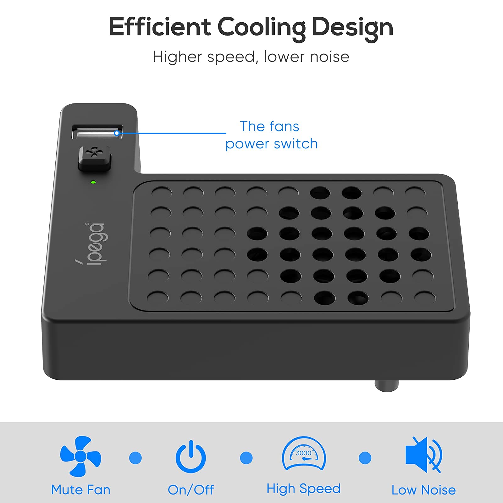 MENEEA USB Cooling Fan Designed for Xbox Series X Console, External USB Cooler System for Xbox Series X with Extra USB Hub Port