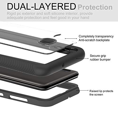 LeYi for Google Pixel 7A Case,Black/Clear
