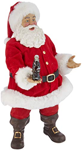 Kurt Adler 10.5-Inch Coca-ColaĀ® Santa with LED Bottle Table Piece