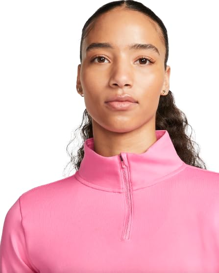 Nike Women's Therma-FIT One Long-Sleeve 1/2-Zip Jacket (as1, alpha, l, regular, regular, Archaeo Pink, Large)