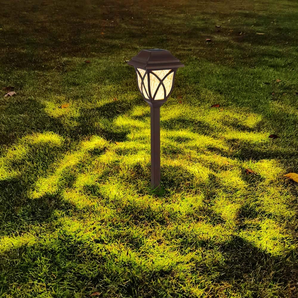 LANSGARINE Solar Pathway Lights Outdoor Waterproof,Solar Powered Garden Stick Lights, LED Solar Yard Lighting for Landscape,Lawn, Patio, Walkway, Driveway