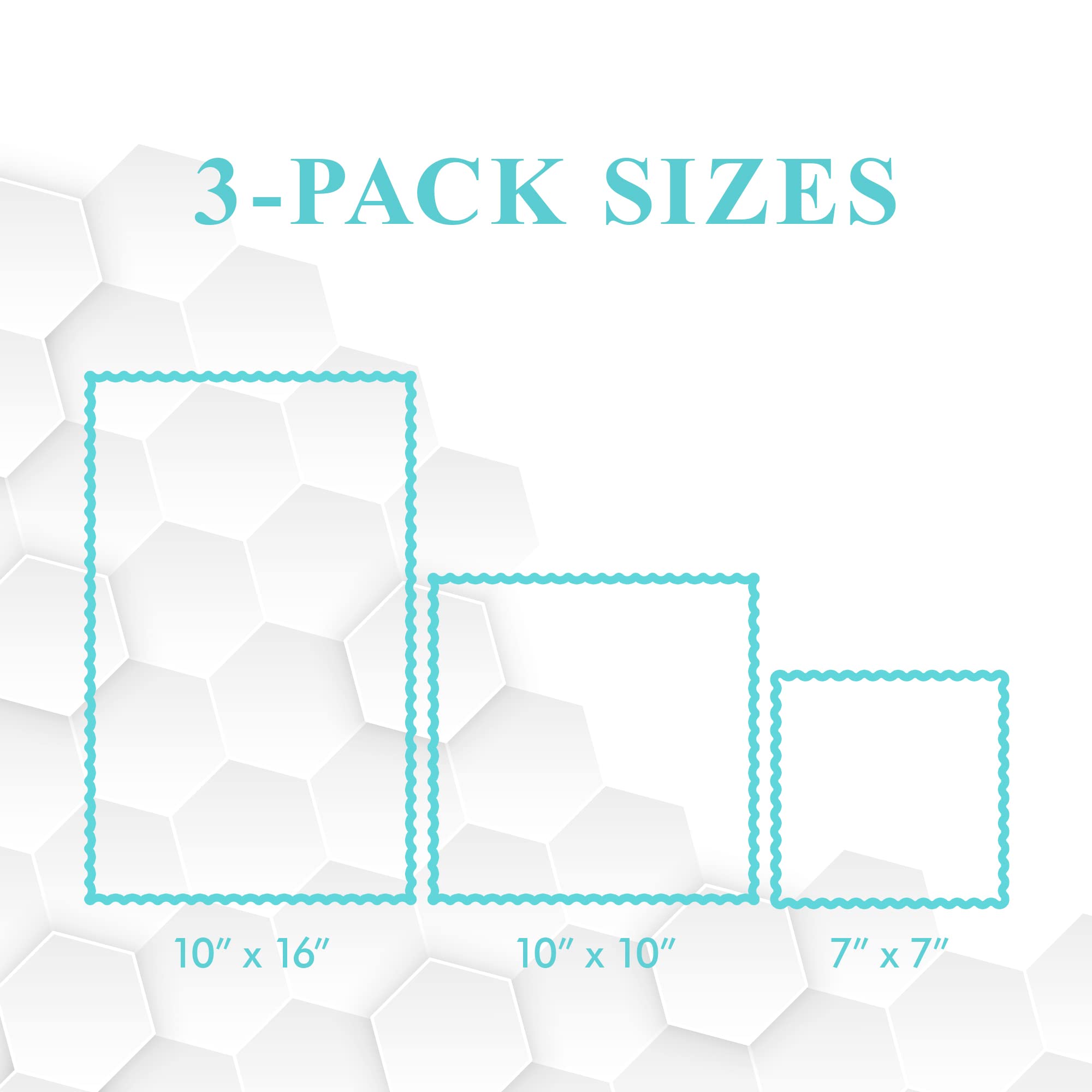 Meli Wraps - 3-Pack Reusable Beeswax Wraps for Food, Eco-Conscious Food Storage, Small, Medium and Large Food Wrap, Shark