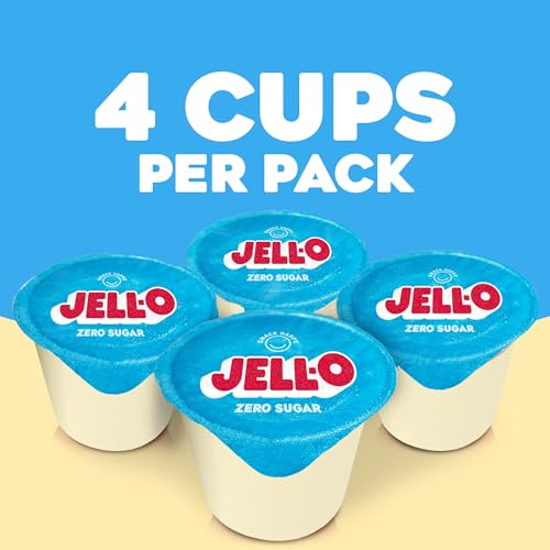 Jell-O Vanilla Sugar Free Refrigerated Pudding Cups Snack (4 ct Cups)