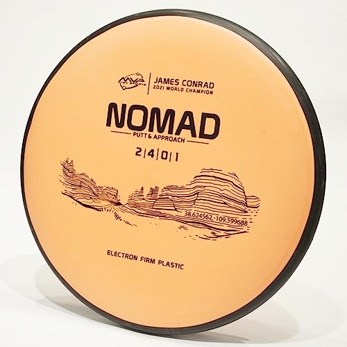 MVP Nomad (Electron Firm) James Conrad Putter & Approach Golf Disc, Pick Weight/Color [Stamp & Exact Color May Vary] Purple (Light) 170-172 Grams