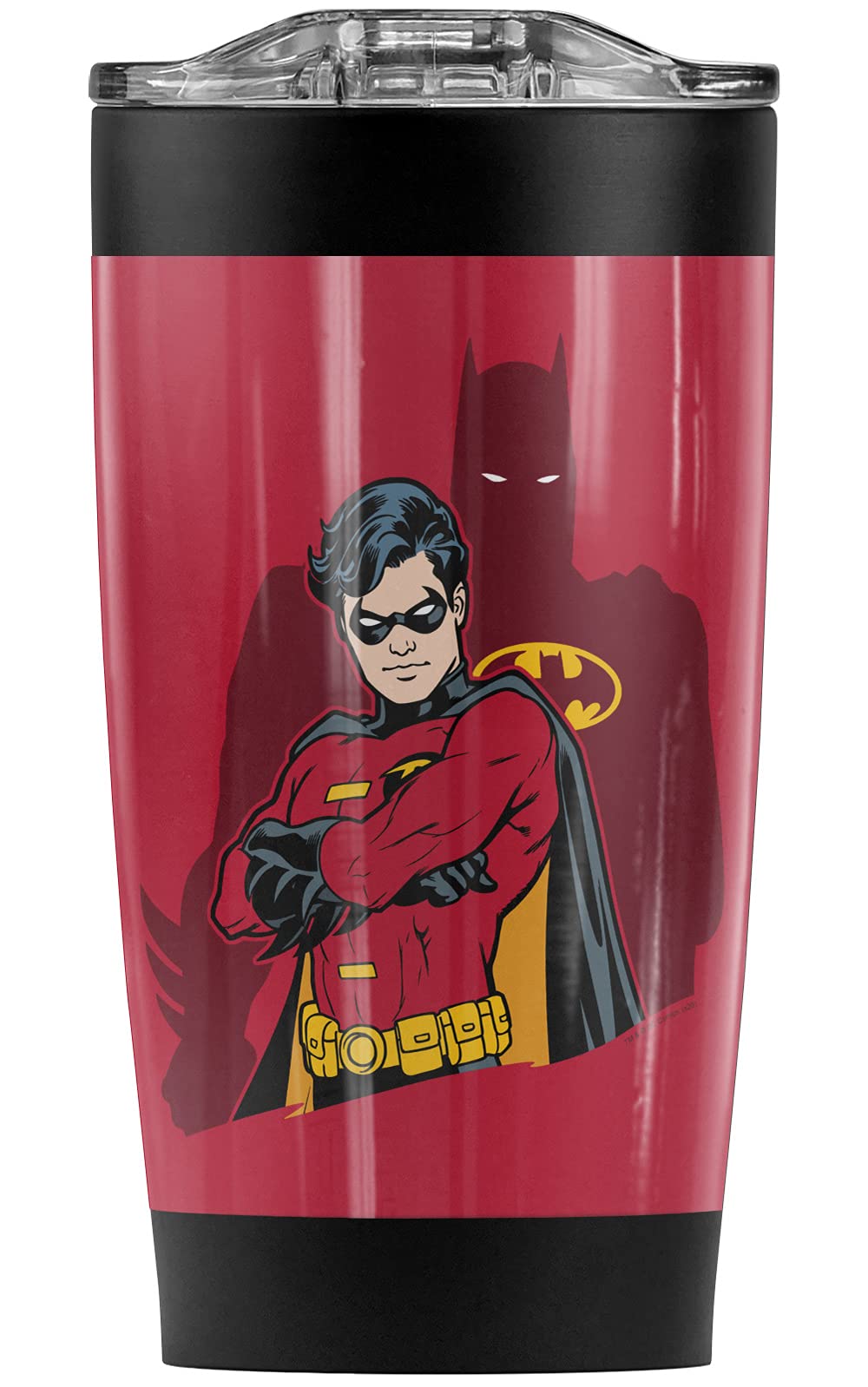 Logovision Batman Robin Wingman Stainless Steel Tumbler 20 oz Coffee Travel Mug/Cup, Vacuum Insulated & Double Wall with Leakproof Sliding Lid | Great for Hot Drinks and Cold Beverages