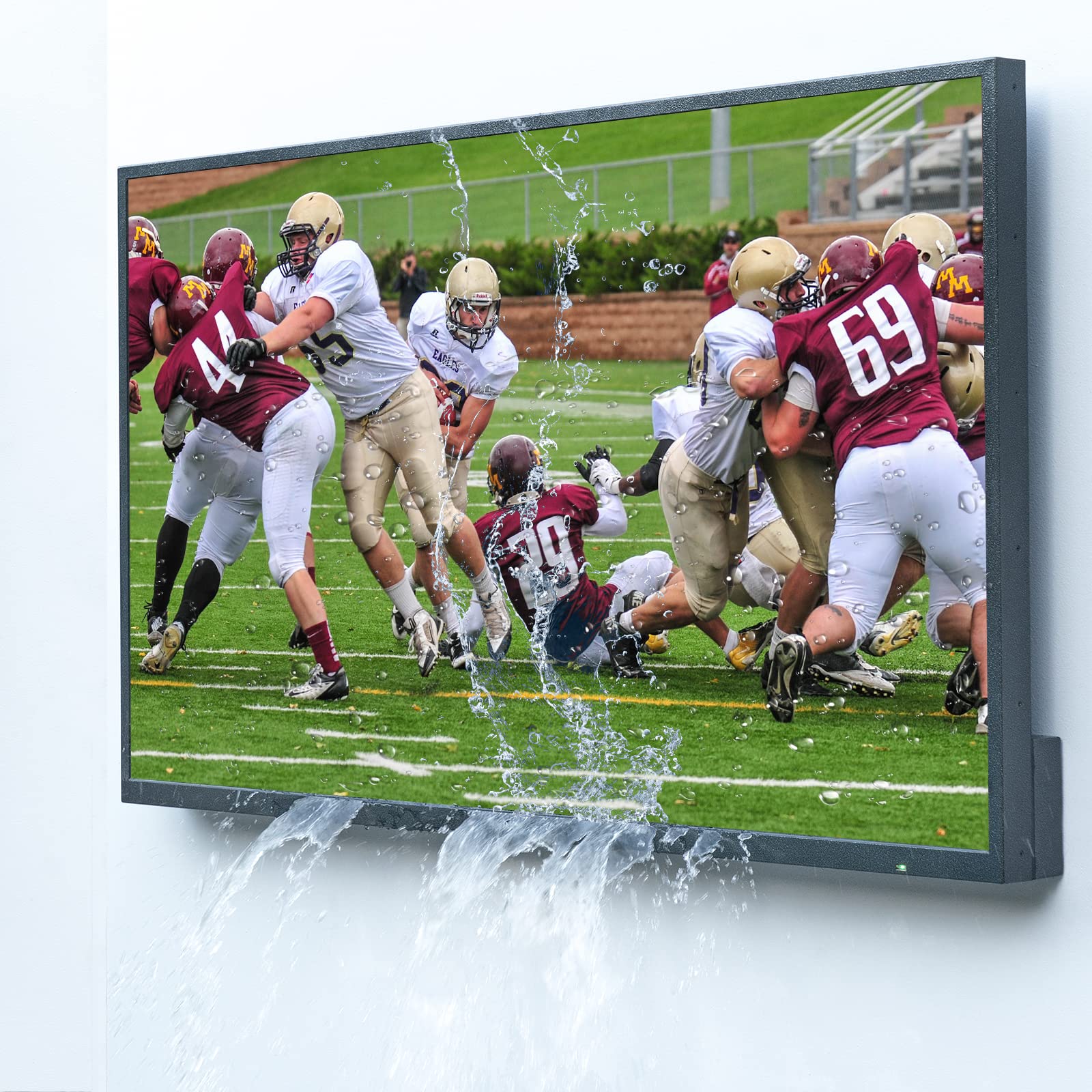 SYLVOX Outdoor TV, 55 inch Waterproof 4K Smart TV, Outdoor Television Support Bluetooth WiFi for Full Sunshine Areas 2000nits (Pool Series)