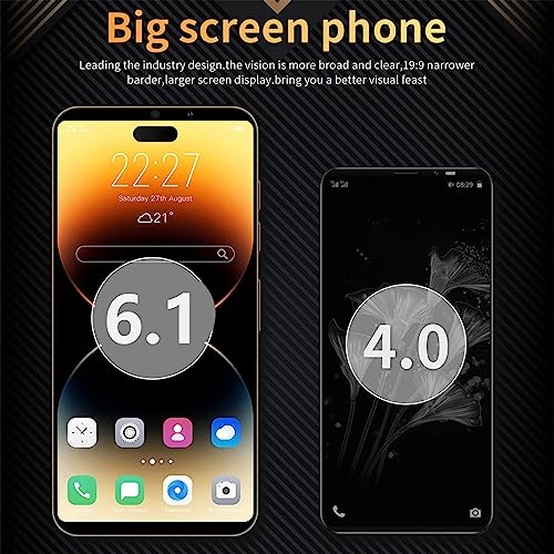 LANTRO JS Smart Phone, 6.1in, Ten Core, 2G/5G WiFi, 4GB/64GB, 8MP/16MP, 7000mAh, for Android 11.0, White, EU Plug,Compatible with 100-240V