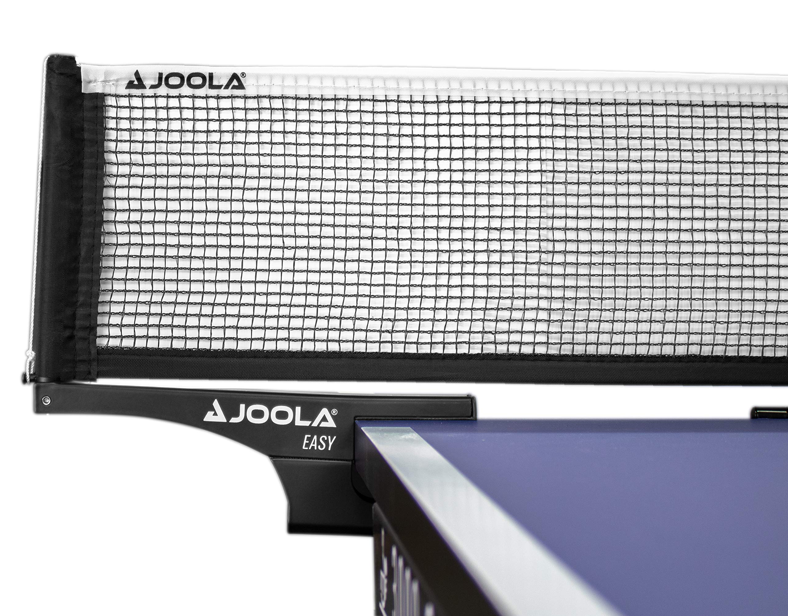 JOOLA Easy Competition Table Tennis Net and Post Set - Portable and Easy Setup 72" Regulation Size Ping Pong Screw On Clamp Net