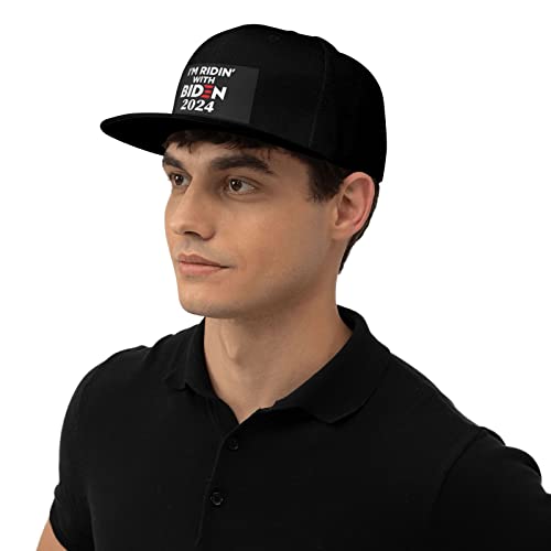 Qauirfe Ridin with Biden - 2024 Election Hat Adult Adjustable Baseball Cap Trucker Hats Black
