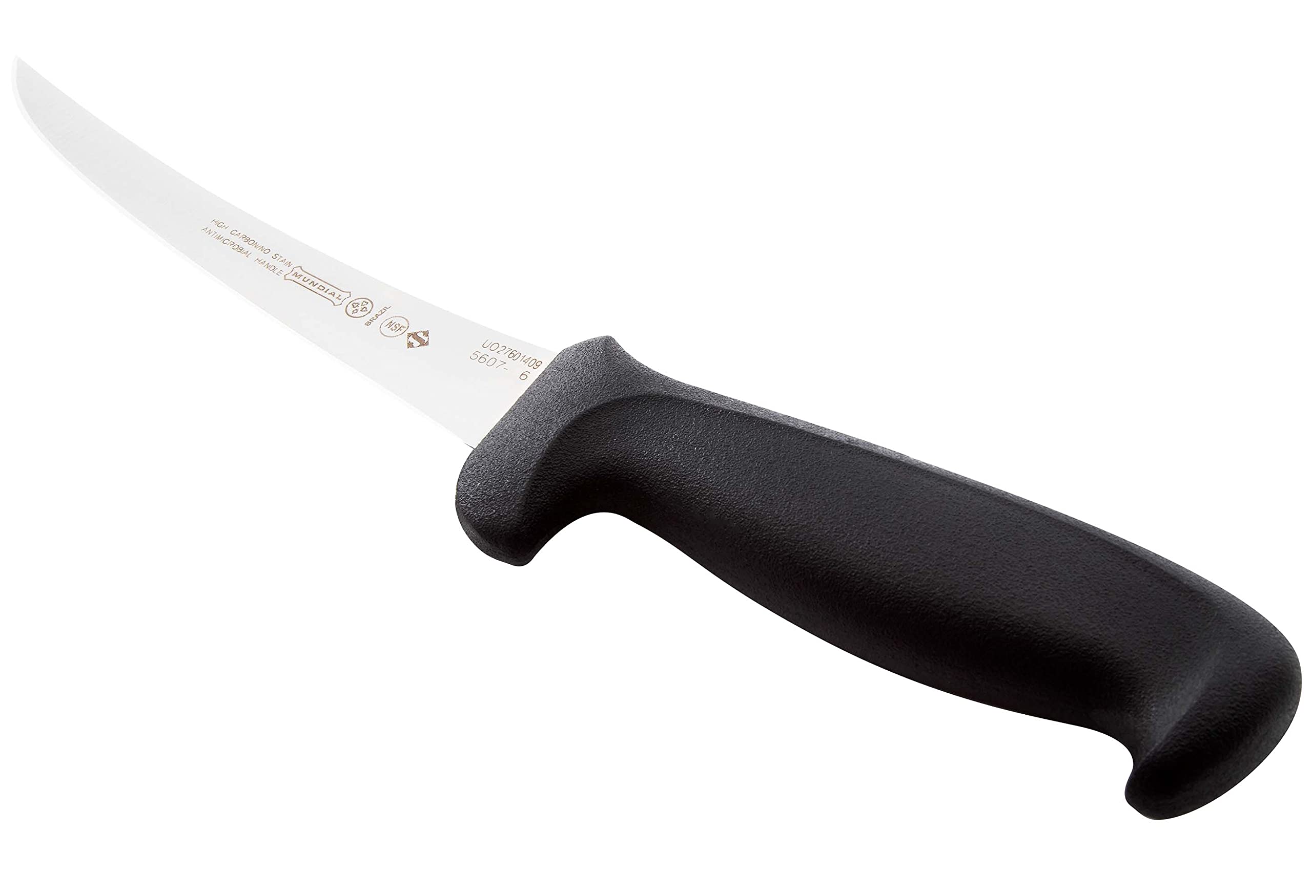Mundial 6-Inch Curved Semi-Stiff Boning Knife, Black