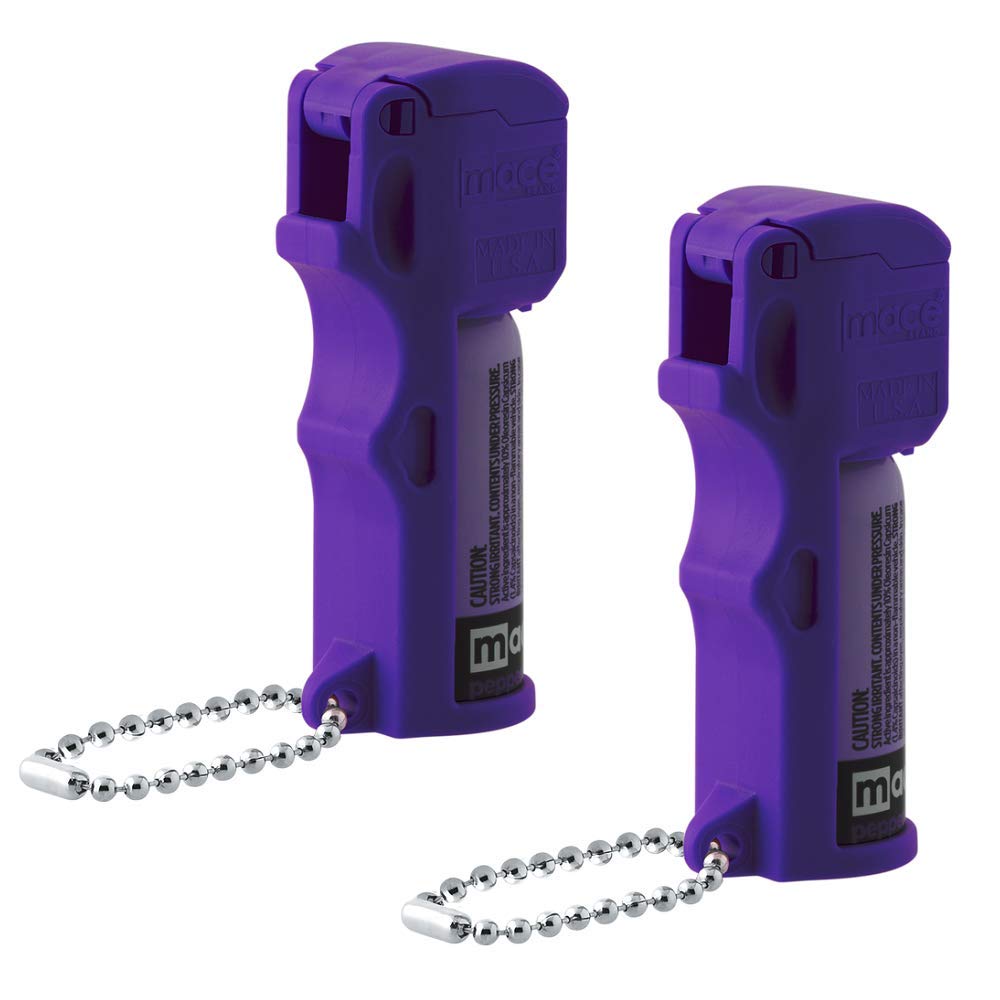 Mace Brand Empower Pepper Spray- Police Strength OC Pepper Formula, UV Detection Dye, and Key Chain, Pocket Style, 2-Pack