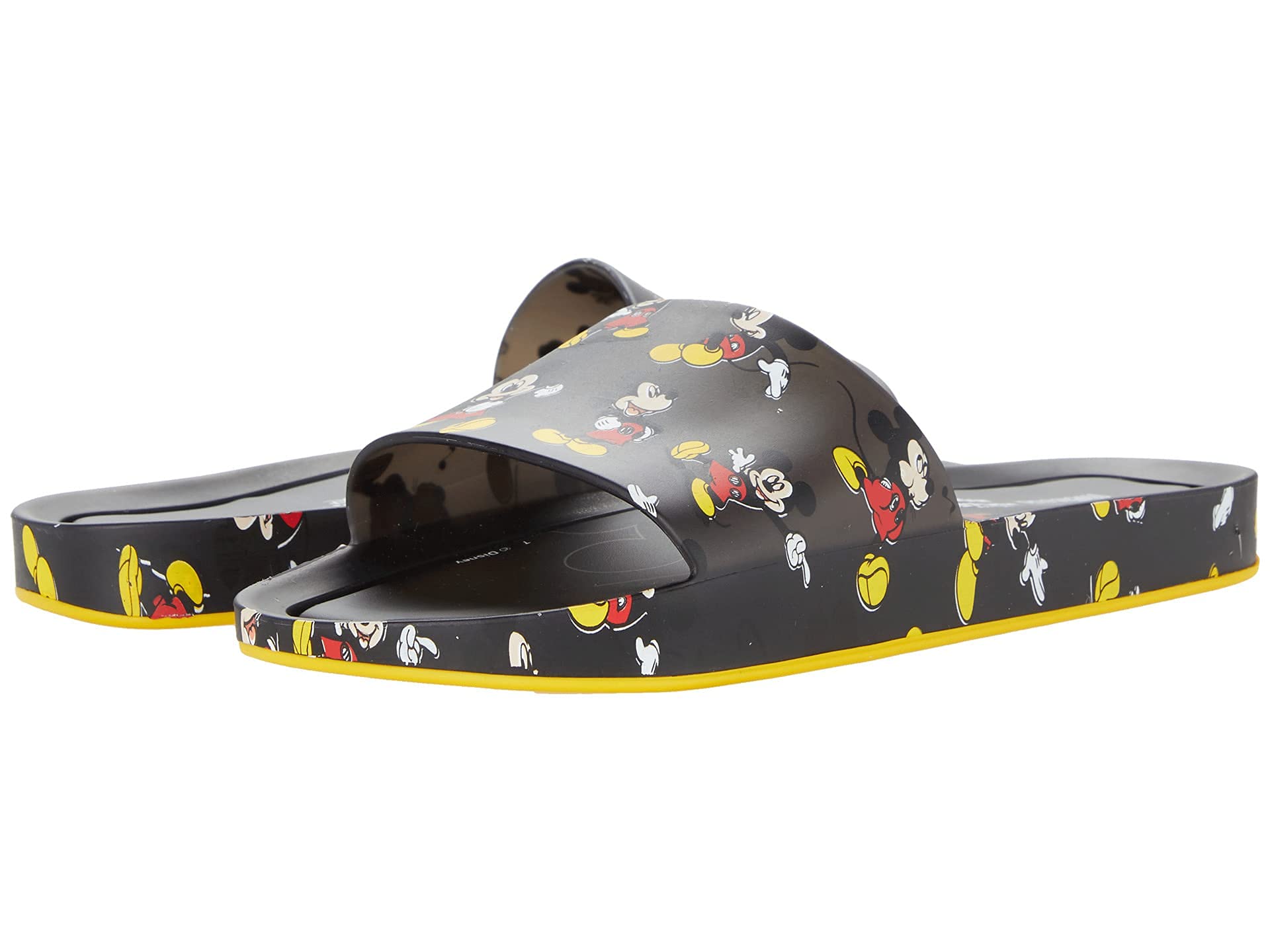 Melissa Shoes Beach Slide + Mickey and Friends III Black 6 M