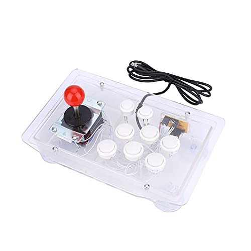 QILIANG Transparent Clear Acrylic Joystick USB 8 Directional Fit for Arcade Accessories Game Joystick