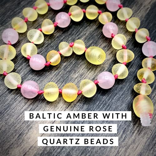 Lolly Llama Genuine Baltic Amber Necklace - Certified from The Baltic Sea - Honey Rose