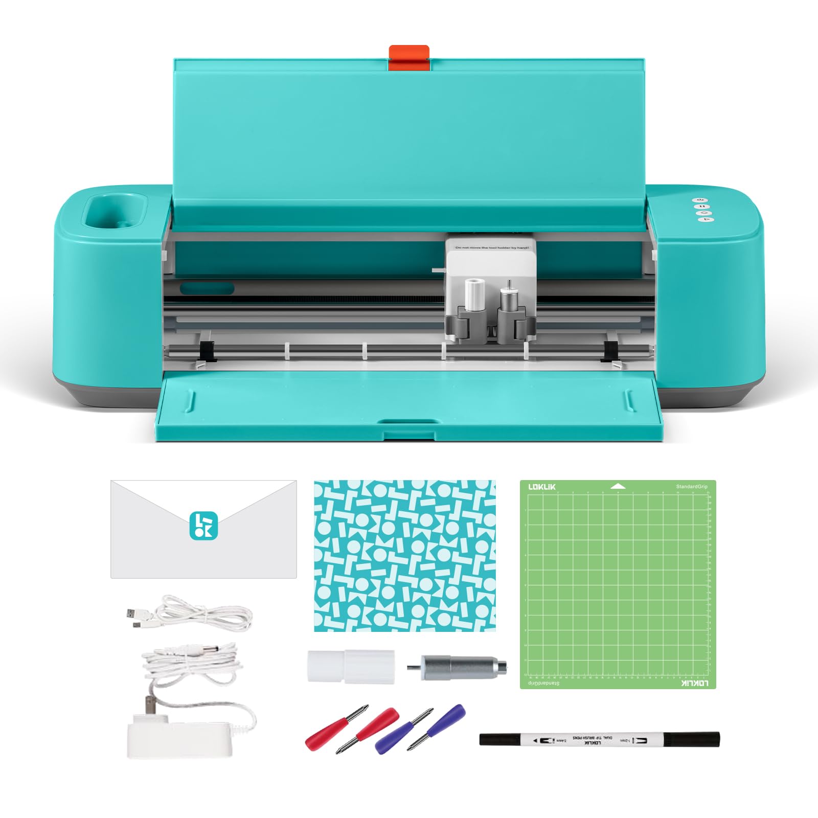 LOKLiK Crafter by HTVRONT Cutting Machine - Vinyl Cutter Machine for All Crafts, Cutting Machine for Vinyl, Iron On, Cardstock, Cuts 100+ Materials, Creates Customized Tshirt, Cards, Labels, Decals