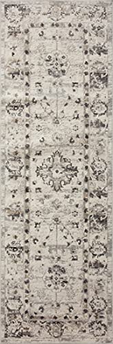 Loloi II Estelle Collection EST-01 Ivory/Stone 7'-10" x 10'-2" Area Rug