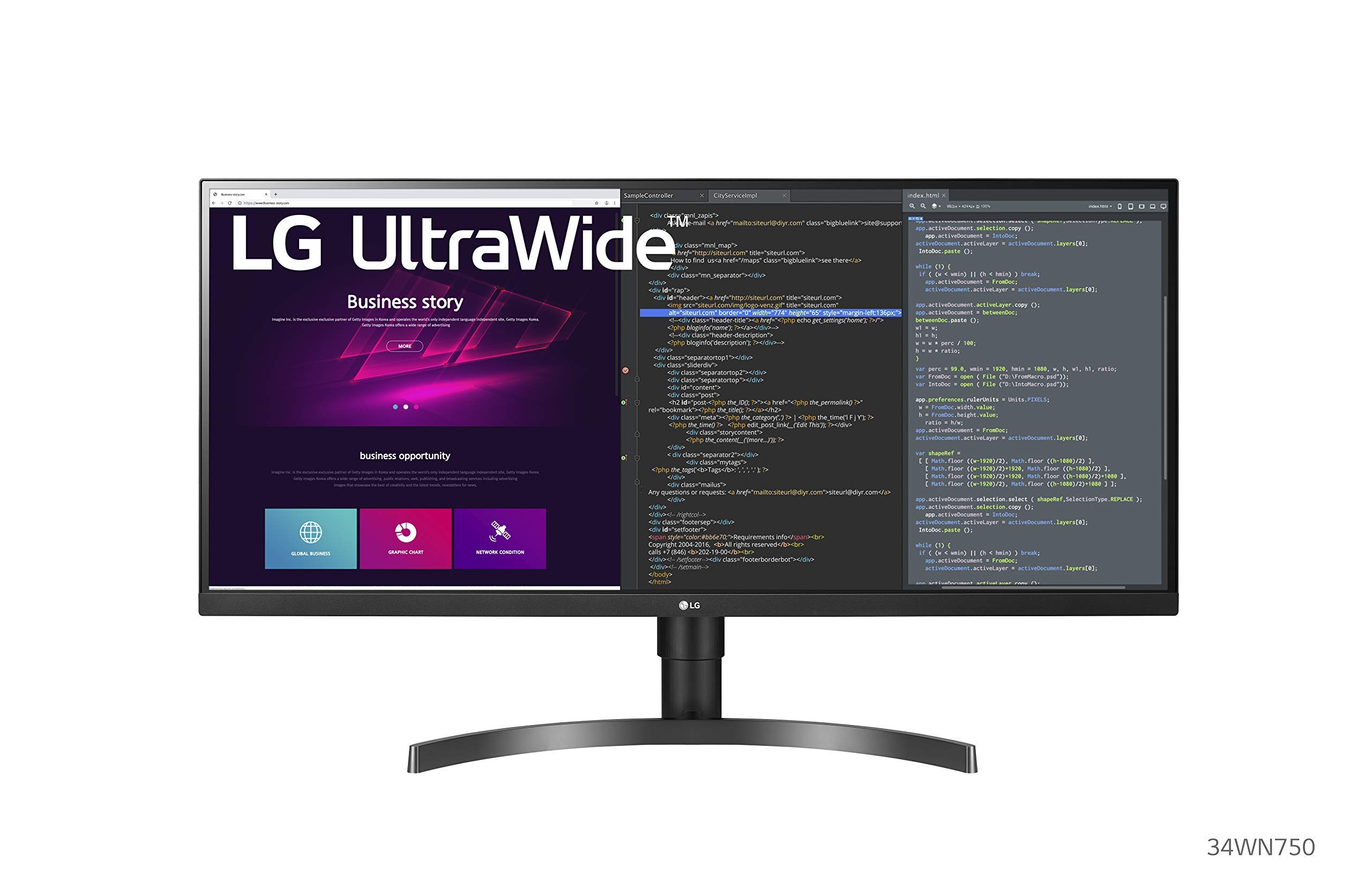 LG 34WN750-B 3440 x 1440 34" IPS FreeSync Monitor, Black