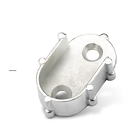 Zinc Alloy EllipticalThickened Seat Universal Flat Pipe Base Garment Rod Holder - (Color: Silver)