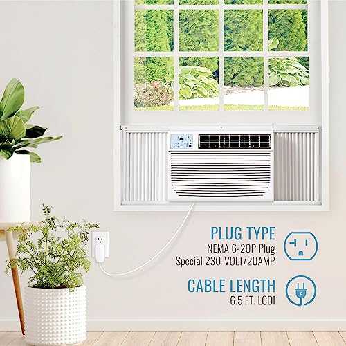 Keystone 12,000 BTU 230V Window-Wall Air Conditioner & 11,000 BTU Heater with Smart Remote Control, Window AC and Heater with Dehumidifier Function for Medium Sized Rooms up to 550 Sq.Ft.