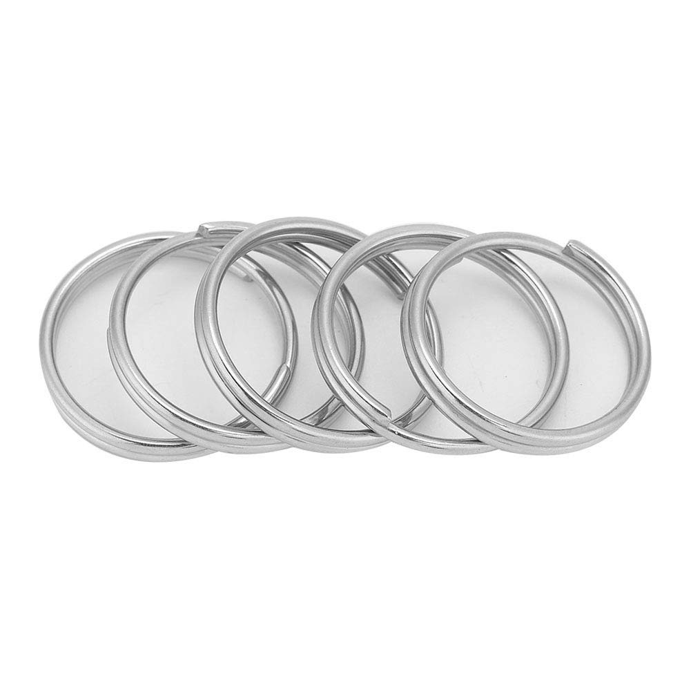 Key Chain Rings, Stainless Steel Small Key Rings, Portable 10Pcs Compact Size Outdoor Use Diving Use for Organizing Keys