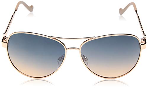 Jessica Simpson Women's J5702 Elegant Metal Aviator Pilot Sunglasses with UV400 Protection- Glamorous Lightweight Sunglasses for Women, 61mm