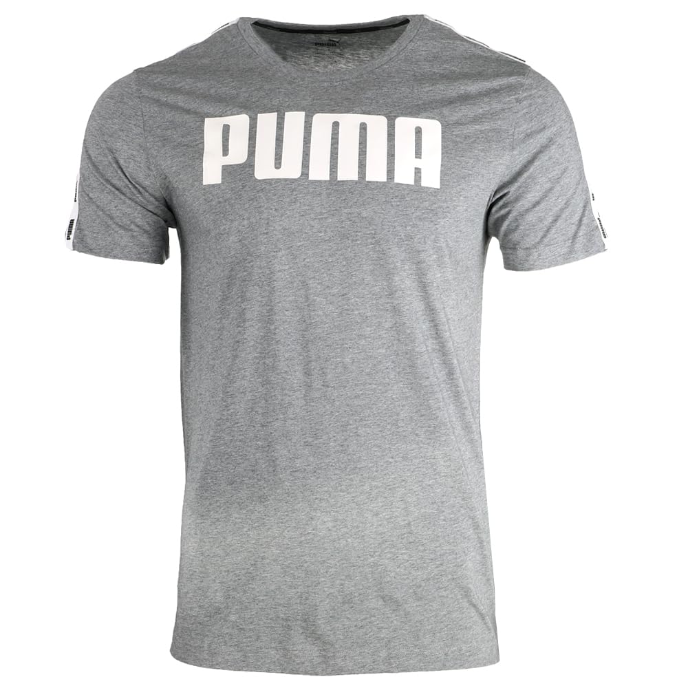 PUMA Micro Tape Short Sleeve Tee Evening Sky/Puma White LG