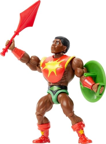 Masters of the Universe Origins Toy, Sun-Man 5.5-in Action Figure Collectible, 16 Movable Joints, Accessories