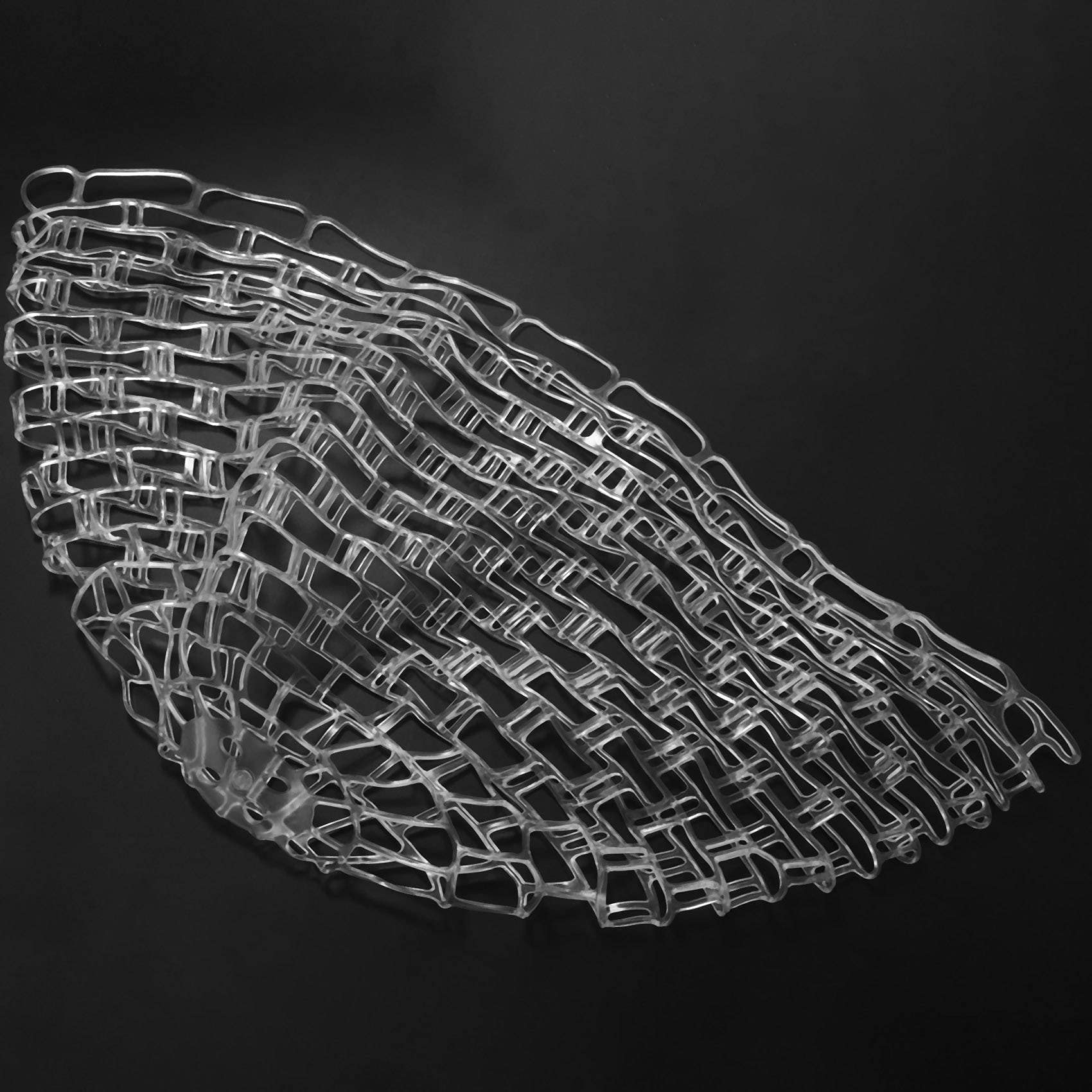 QONIA 47 Inch Clear Rubber Replacement Net Replacement Bag for Fly Fishing Landing Net Fishing Tackles