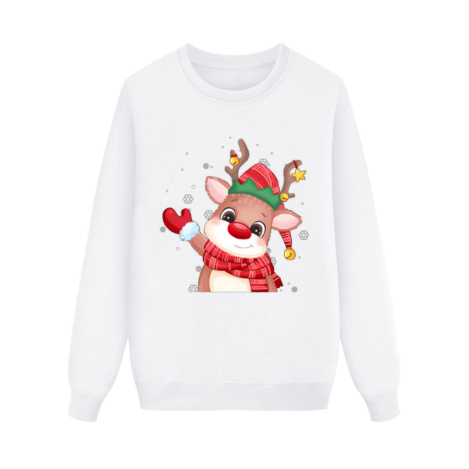 Sweatshirt For Women Hoodies Crewneck Loose Shirts Long Sleeve Festival Shirts Flowy All-match Pullovers Fall Sweatshirt White