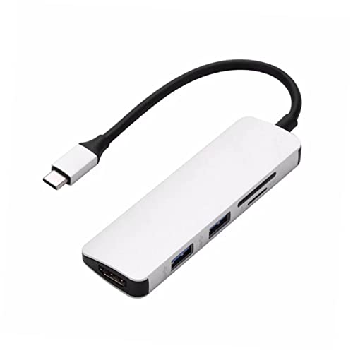 SOLUSTRE 5 1 in USB Pro Adapter Hub S P for Slot Sd/ Silver Type-c Galaxy