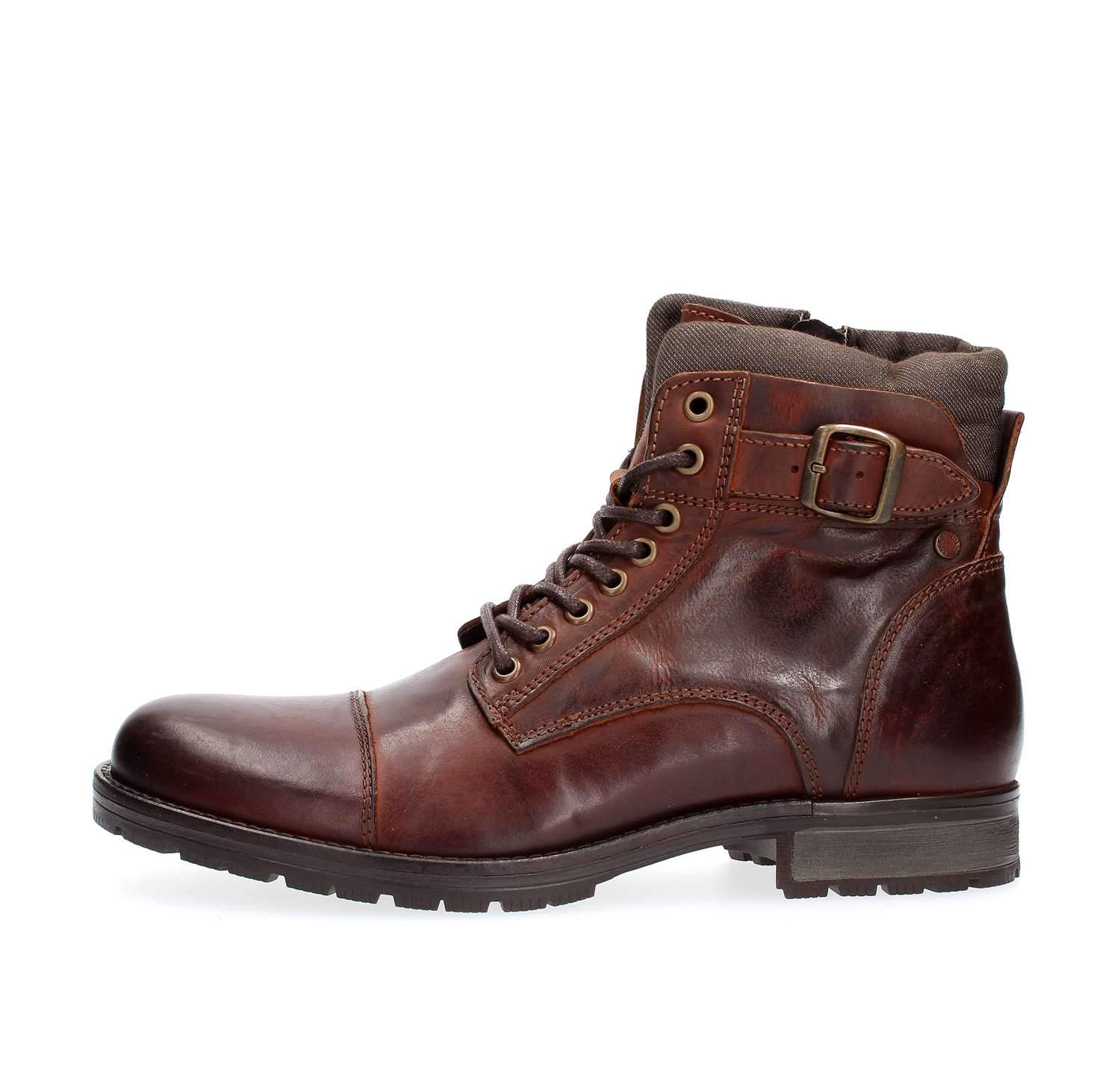 JACK & JONES Men's Biker Boots, Brown Brown Stone Brown Stone, 7