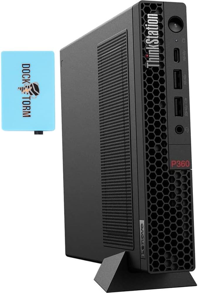 Lenovo TS P360 Tiny Business Desktop (12-Core Intel i7-12700T, 64GB DDR5 4800MHz RAM, 1TB PCIe SSD, NVIDIA T400 4GB, WiFi 6, BT 5.2, Win 11 Pro) w/Hub