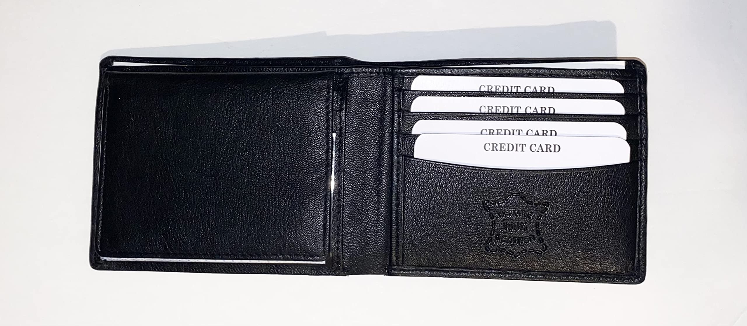 Mens RFID Blocking Bifold Wallet with Matching Key Chain- Gift Set Masonic (Black)
